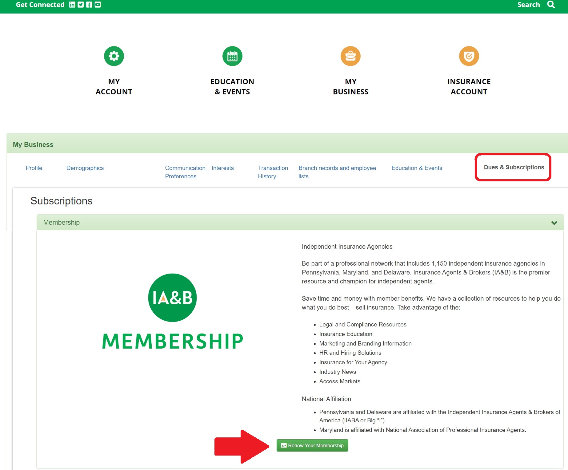 Renew Your Membership – Insurance Agents & Brokers